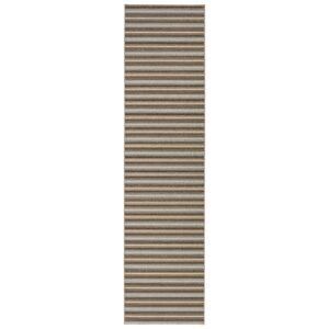 garland rug nantucket stripe. area rug, 3 ft. x 12 ft., earth tone