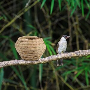 YARNOW 12 pcs Cage Hideaway Provides Dove Hand-Woven Parrot Sparrow Grass Nesting Cold Hand House Roosting Hut Nest Finch Breeding Weather Lovebird Bed Woven Resting Color Shelter Birds