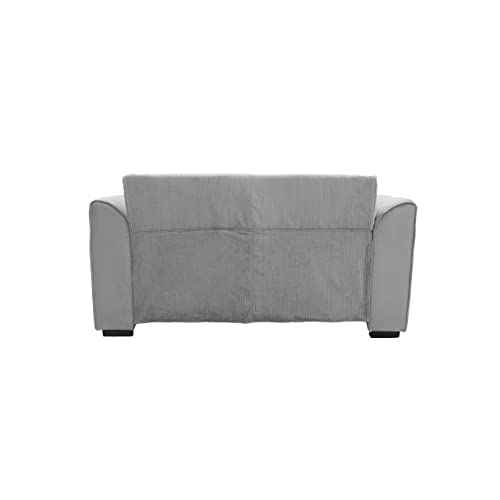 EMKK Fabric Modern Comfy Loveseat Sofa Couch for Living Room, 62" W Upholstered 2-Seater Furniture for Compact Small Space, Apartment, Bedroom, Dorm, Office, Grey