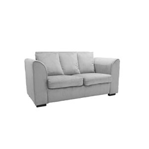 EMKK Fabric Modern Comfy Loveseat Sofa Couch for Living Room, 62" W Upholstered 2-Seater Furniture for Compact Small Space, Apartment, Bedroom, Dorm, Office, Grey