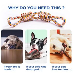 REFEVENO Aggressive Chew Rope Toys, Durable Dog Chew Toys,Chewy Rope Toys for Medium Large Dogs, Tooth Cleaning Chewy Toys, Boring Dog Drag Toys and Tooth Grinding Dogs