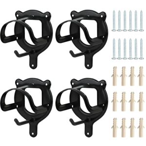 jeonan 4 pack horse bridle rack black bridle bracket metal bridle hook wall mounted halter hanger with mounting screws and expansion pins for horse barn supplies