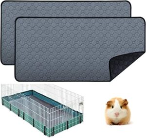 guinea pig cage liners - washable guinea pig pee pads, waterproof reusable & anti slip guinea pig bedding fast and super absorbent pee pad for small animals rabbit hamster rat