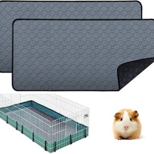 Guinea Pig Cage Liners - Washable Guinea Pig Pee Pads, Waterproof Reusable & Anti Slip Guinea Pig Bedding Fast and Super Absorbent Pee Pad for Small Animals Rabbit Hamster Rat