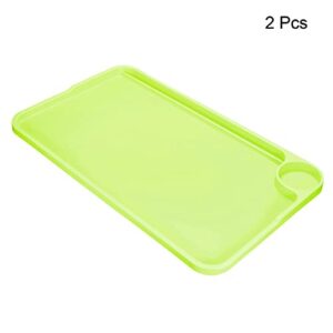 PATIKIL Breakfast Tray Table, 2 Pack Bed Trays with Folding Legs Reusable Serving Platter Laptop Snack Desk for Eating, Green