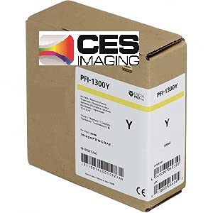 ces imaging replacement canon pfi-1300y yellow 330ml ink tank in retail package