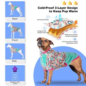 LovinPet Boxer Sweater for Dogs, Lightweight Warm Pet Coats, Skin-Friendly Flannel Fabric Clothes for Dog, Wildlife Lemurs Pastel Prints Dog Clothes, Warm Dog Clothes for Large Dogs Breed,2XL