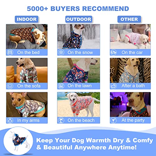 LovinPet Dog Coats for Mastiff: Easy Off Professional Fabric Clothes for Dogs, Universe Space Animals Black Prints Dog Clothes, Warm Dog Clothes for Small Dog Breeds,