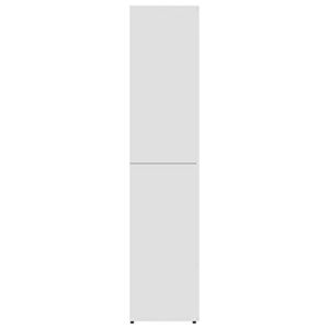 GOLINPEILO Modern Shoe Storage Cabinet with 2 Doors, 6 Shelves and a Hanging Rod, 31.5"x15.4"x70.1" Wood Shoe Storage Cabinet White for Entryway, Porch