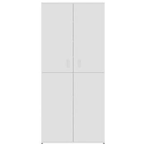 GOLINPEILO Modern Shoe Storage Cabinet with 2 Doors, 6 Shelves and a Hanging Rod, 31.5"x15.4"x70.1" Wood Shoe Storage Cabinet White for Entryway, Porch