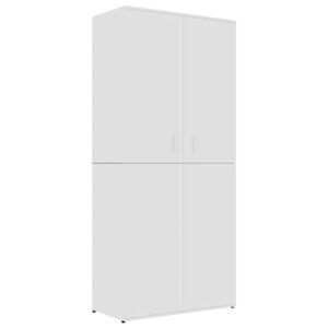 GOLINPEILO Modern Shoe Storage Cabinet with 2 Doors, 6 Shelves and a Hanging Rod, 31.5"x15.4"x70.1" Wood Shoe Storage Cabinet White for Entryway, Porch