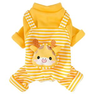 pet casual clothes dog cute outfit cat cold weather adorable pajamas hoodie pullover sweatsuit jacket cozy costume coat with pocket (medium)