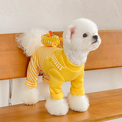 Pet Casual Clothes Dog Cute Outfit Cat Cold Weather Adorable Pajamas Hoodie Pullover Sweatsuit Jacket Cozy Costume Coat with Pocket (Large)