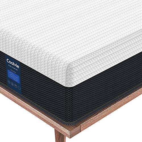 Coolvie Twin Size Mattress, 10 Inch Cooling Gel Memory Foam Mattress, Pocket Innerspring Hybrid Mattress for Motion Isolation & Pressure Relidf, Mattress in a Box, 100 Night Trial