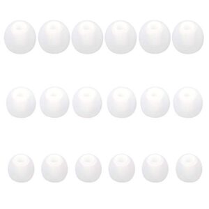 dmzhy 9 pairs earbud tips replacement earbud tips earbud replacement tips ear bud covers silicone ear bud replacement pieces fit for in-ear headphones(inner hole from 3.8mm-5.1mm earphones) sml white