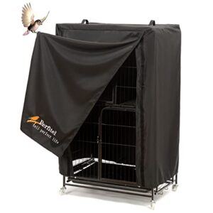 perfitel universal large bird cage cover(black) good night black-out birdcage cover durable breathable washable material (31 * 21 * 52)