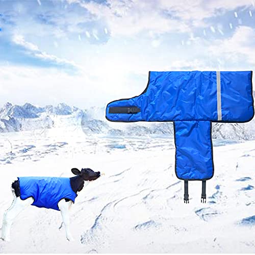 Calf Blanket Horse Blanket Thickened Warm Calf Clothing Windproof Waterproof Calf Warm Artifact Calf Cold Clothing Calf Keep Warm Clothing Horse Blanket for Cattle(Blue 1 Pack)