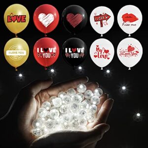 aogist 50pcs mini lights&i love you balloons,long standby time waterproof led balloon light for valentine day wedding anniversaries mother's day party decorations