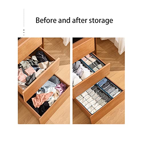 Fodofodo 4Set Closet Underwear Organizer Drawer Divaider,Foldable Cabinet Closet Bra Organizers and Storage Boxes for T-shirts,Leggings,Scarves,Skirts,Storing Socks,Underwear,Panties,Ties,Belt