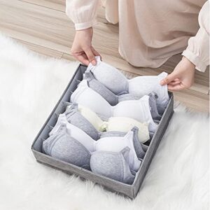 Fodofodo 4Set Closet Underwear Organizer Drawer Divaider,Foldable Cabinet Closet Bra Organizers and Storage Boxes for T-shirts,Leggings,Scarves,Skirts,Storing Socks,Underwear,Panties,Ties,Belt