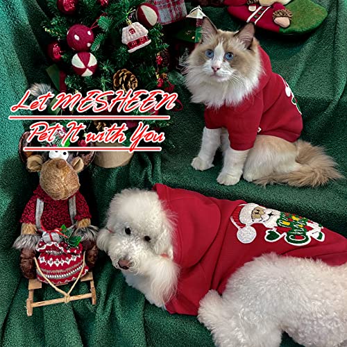 MESHEEN Dog Hoodie for Small Dogs and Cats Made of Soft Comfortable Fabric Embroider Original Cute Pattern, Dog Sweaters Use Warm Brushed Lining Keep Your Pet Cozy