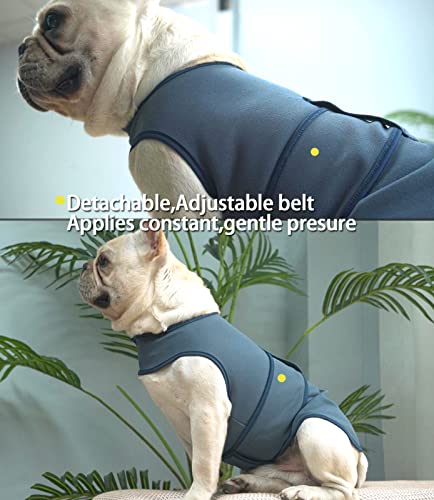 SyChien Dog Anxiety Jacket Calming Relief Shirt,Calming Vest Coat for Extra Large boy Girl Dogs,Deep Blue XL