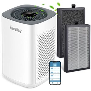 priestley air purifier replacement filter, h13 true hepa replacement filter with 3 stage filtration