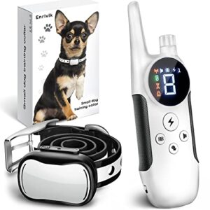 extra small size dog training collar with remote for small dogs 5-15lbs and puppies with shock - waterproof & 1000 ft range