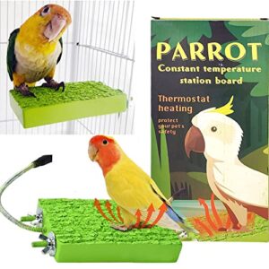 bird warmer for cage bird perch stand platform warm heating, heating bird perch platform for exotic pet birds, 12v 5w african grey, parakeets, parrots