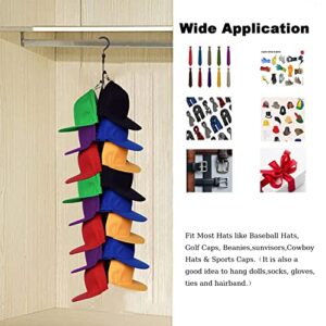 New extension Closet Hanging Hat Organizer Hanging Hat Keeper Closet Hook Cap Holder Hat Rope Rack with Clips (1 Pcs)