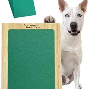 ZENLY PAWS Dog Scratch Board for Nails, Double Sided, File Paper Coarse and Fine Grit, Any Size Dog, Dog Nail File Board 16" x 12", Calming NailCare, Scratch Square for Dogs, Dog Scratch Pad For Nails