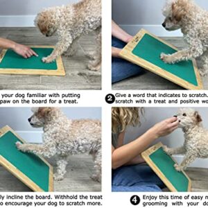 ZENLY PAWS Dog Scratch Board for Nails, Double Sided, File Paper Coarse and Fine Grit, Any Size Dog, Dog Nail File Board 16" x 12", Calming NailCare, Scratch Square for Dogs, Dog Scratch Pad For Nails