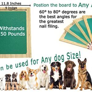 ZENLY PAWS Dog Scratch Board for Nails, Double Sided, File Paper Coarse and Fine Grit, Any Size Dog, Dog Nail File Board 16" x 12", Calming NailCare, Scratch Square for Dogs, Dog Scratch Pad For Nails