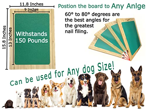 ZENLY PAWS Dog Scratch Board for Nails, Double Sided, File Paper Coarse and Fine Grit, Any Size Dog, Dog Nail File Board 16" x 12", Calming NailCare, Scratch Square for Dogs, Dog Scratch Pad For Nails