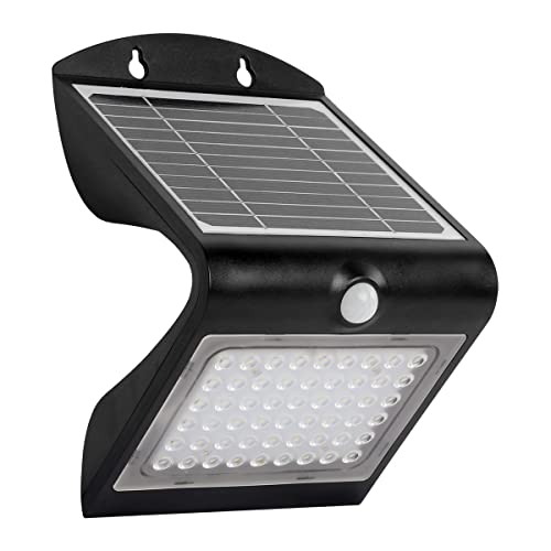 EEZ RV Products Solar Motion Sensor LED Light 4W 500LM Color 4000K Bright Whitefor RV Porch & Back Yard Security, Butterfly Style IP65 Waterproof (Black)