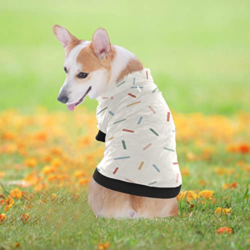 Kigai Sprinkles Dog Coat Fleece Warm Windproof Pet Clothes for Snow Cold Weather, Soft Cozy Breathable Dog Winter Jacket for Small Medium Large Dogs with Leash Hole Pet Coat(XXS - XL)