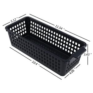 Innouse Slim Plastic Storage Baskets, Small Desktop Baskets, Set of 6