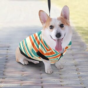 Kigai Psychedelic Orange Swirl Dog Coat Fleece Warm Windproof Pet Clothes for Snow Cold Weather, Soft Cozy Breathable Dog Winter Jacket for Small Medium Large Dogs with Leash Hole Pet Coat(XXS - XL)