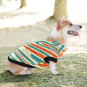 Kigai Psychedelic Orange Swirl Dog Coat Fleece Warm Windproof Pet Clothes for Snow Cold Weather, Soft Cozy Breathable Dog Winter Jacket for Small Medium Large Dogs with Leash Hole Pet Coat(XXS - XL)