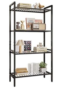 nmituo 4-tier storage shelves, metal shelving unit heavy duty, garage storage utility rack, tool organizer multipurpose shelf for warehouse, basement&living room