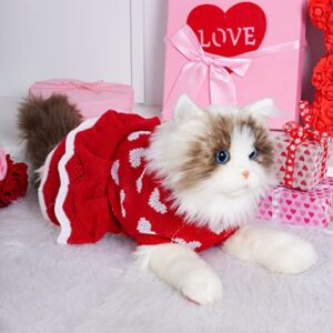 Puppy Dog Sweater Dress Valentine's Christmas Girl Red Winter Warm Dog Princess Dress Knitwear Pet Sweater XL