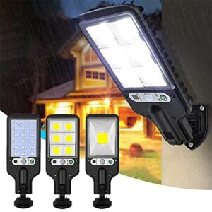 Solar Street Light IP65 Waterproof Outdoor Solar Powered Street Lights Dusk to Da-wn with Motion Sensor LED Security Flo-od Light for Parking Lo Drive-Way Yard Garden Square