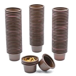 mrtioo 0.75oz 100 pcs crested gecko food and water feeding cups, reptile feeder bowls, for lizard and other small pet ledge accessories supplies