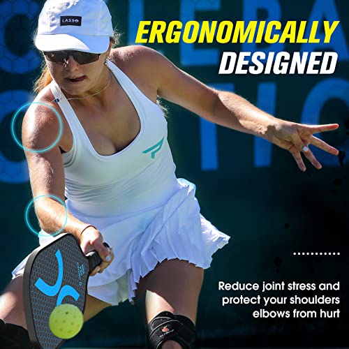 Pickleball Paddle - V5 Graphite Carbon Fiber Face for Spin, Lightweight Paddle, Cushion Comfort Grip with Ergonomic, Honeycomb Core Educes Vibration for More Contro & Power - USA Pickleball Approved