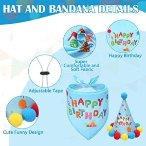 PAWCHIE Dog Birthday Party Supplies - Dog Birthday Bandana, Squeaky Toy, Party Hat and Dog Paw Ink Pad Set, Perfect Pet Birthday Party