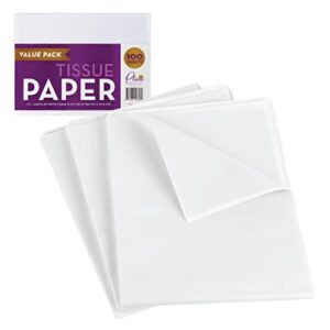 White Tissue Paper for Gift Bags 15" x 20" 100 Sheets, Bulk Tissue Paper for Packaging- 100 Sheets Premium White Tissue Paper,Wrapping Tissue Paper - 15x 20 Inches (White Tissue 100ct 15x20in)