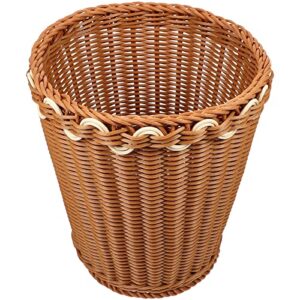 zerodeko laundry basket retro rubbish bin wicker waste basket rattan basket trash can woven garbage container bin flower pots laundry storage basket for home office laundry basket clothes