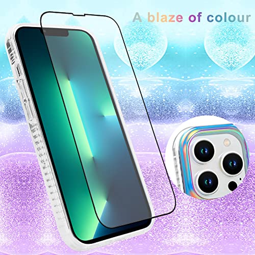 Bonoma iPhone 13 Pro Max Bling Fluorescent Matte Luxury Case - Shockproof, Anti-Skid, Camera & Screen Protector