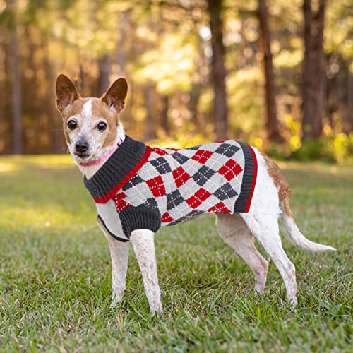 D4Dream Dog Sweaters for Small Dogs,Turtleneck Dog Sweater,Warm Dog Winter Coats for Cold Weather,Medium Size Pet Holiday Clothes for Dogs