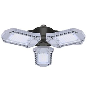 led garage lights, 40w ceiling light with 3 adjustable panels, 3500lm 6500k ultra bright led light for garage basement warehouse workshop